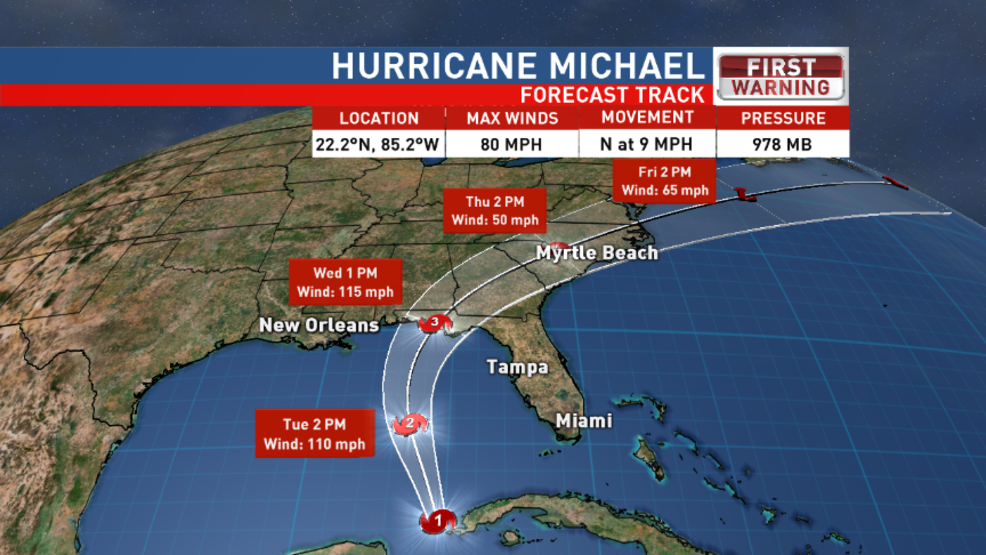 Tropical Storm Michael forms. Some impacts here late this week | WPDE