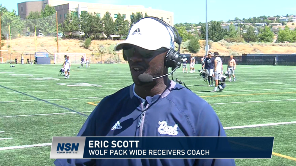 Nevada WR coach Eric Scott has a lot of talent to work with this fall