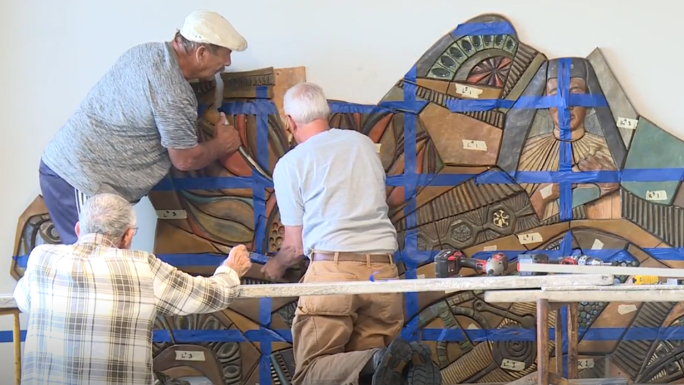 Historic ceramic mural for Miles Laboratories in Elkhart gets new life ...